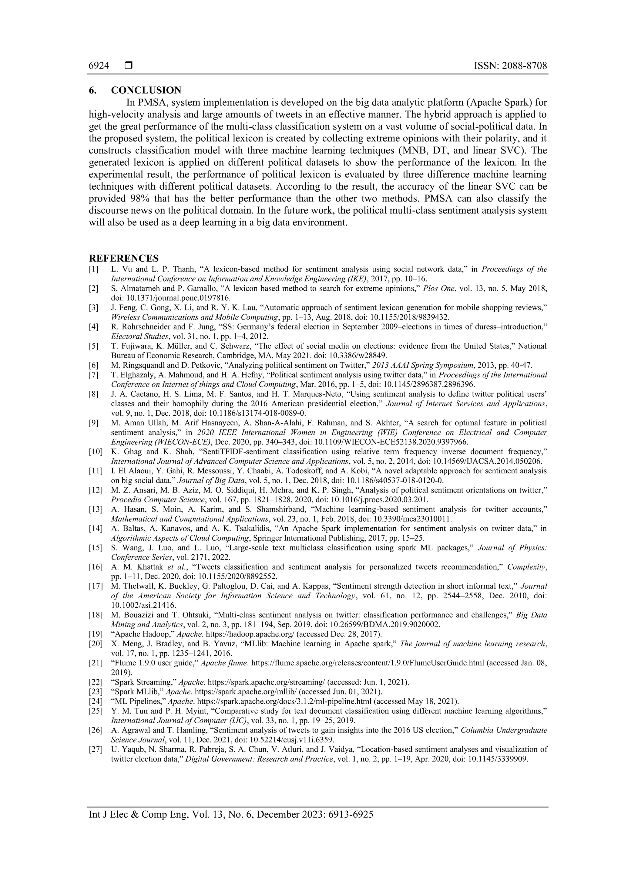 A large-scale sentiment analysis using political tweets | PDF