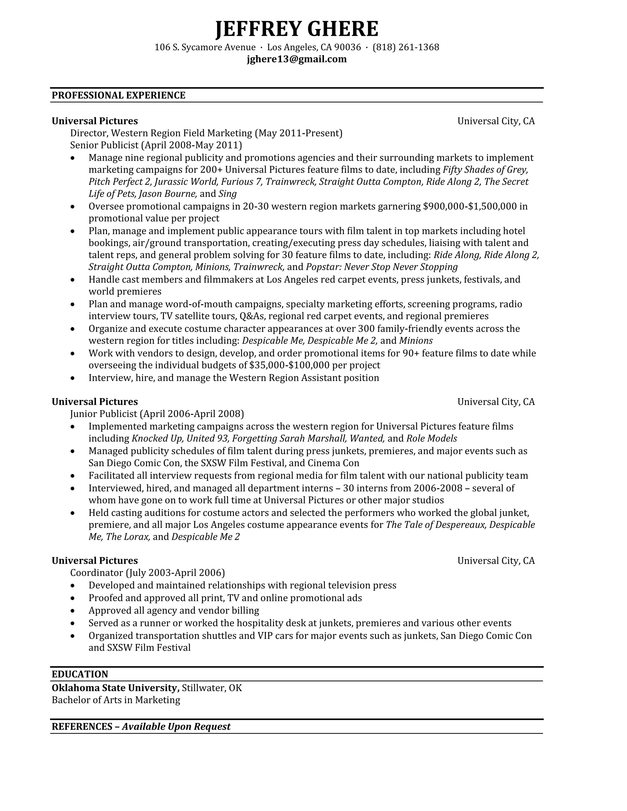 Resume - Jeffrey Ghere | PDF