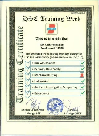 HSE CERTIFICATION | PDF