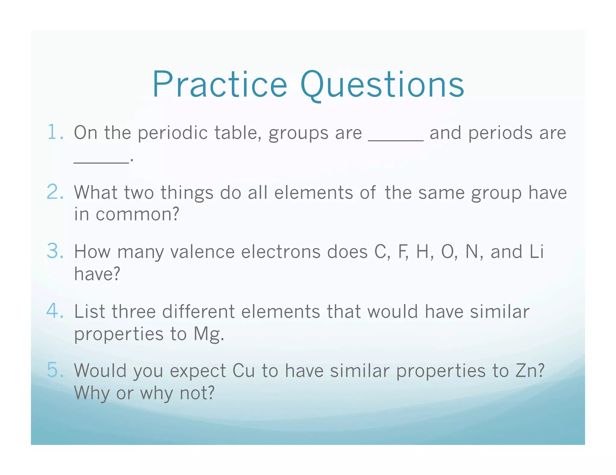 What are groups and periods? | PDF