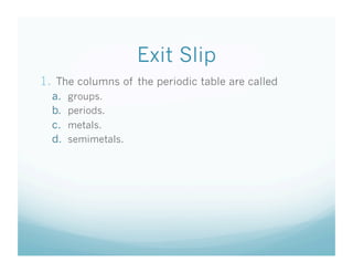 What are groups and periods? | PDF