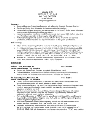 Nihar Shah resumeNEW | PDF