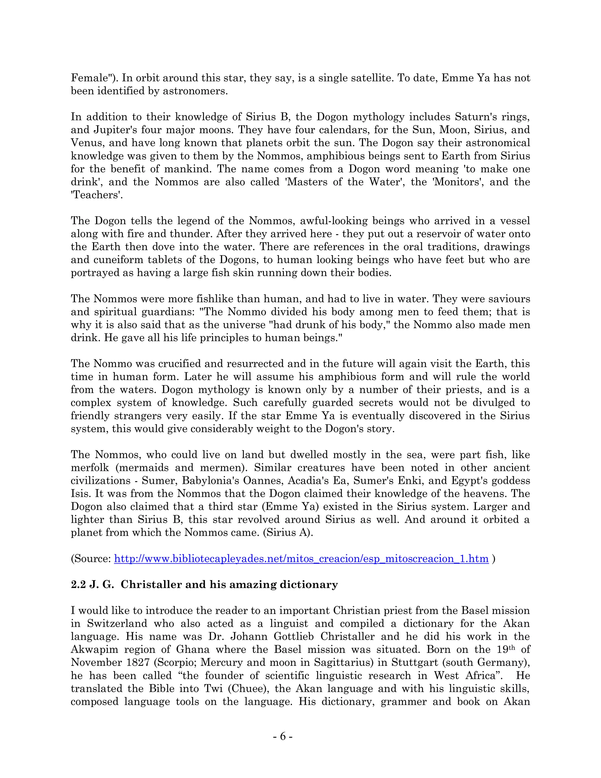 The Akan Other Africans and the Sirius Star System | PDF