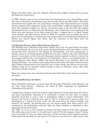 The Akan Other Africans and the Sirius Star System | PDF