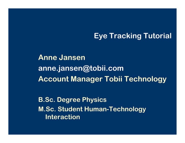The Evolution Of Eye Tracking | PPT