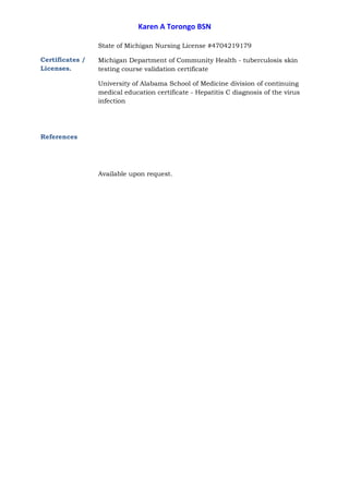 1Karen Torongo BSN | PDF