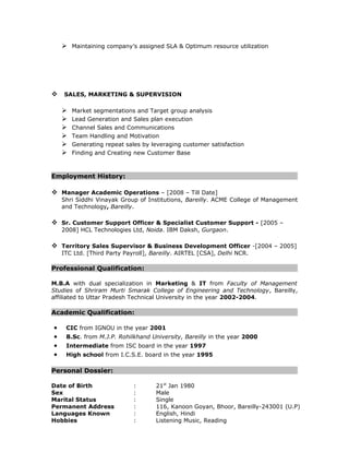 AnkitSinha.CV | Business Administration | Business