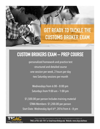 Customs-Broker-Exam-Flyer | PDF