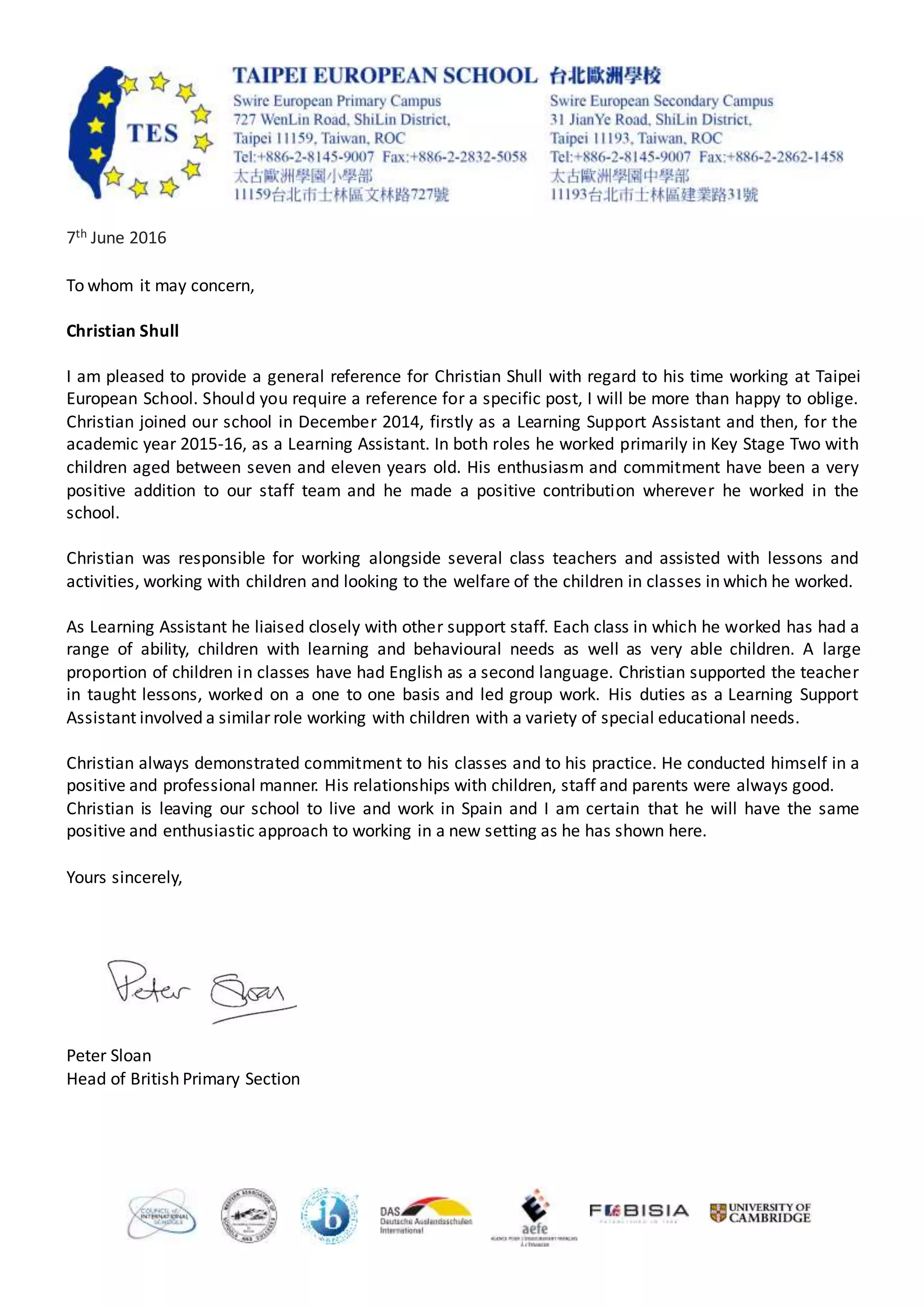 Christian Shull Reference | DOCX