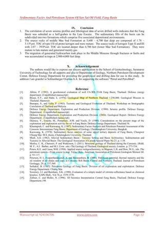 Sedimentary Facies And Petroleum System Of San Sai Oil Field, Fang ...