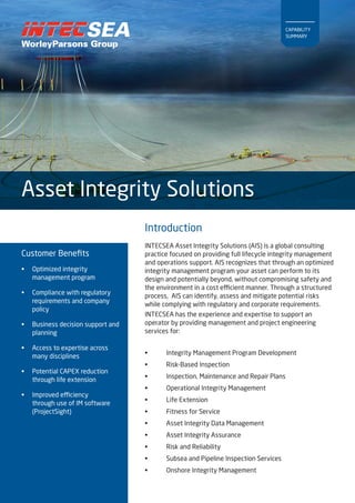 Asset Integrity Solutions rev6 | PDF | Business | Business and Finance