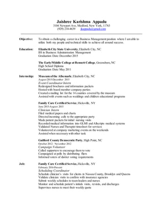 Jaishree Appadu Resume | PDF