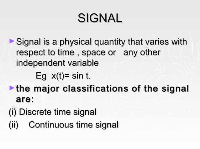 signals and system | PPT