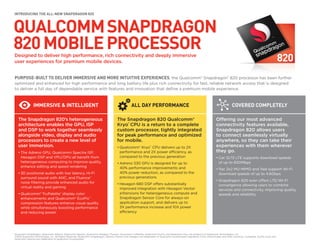 Qualcomm Snapdragon 820 Product and Infographics | PPT