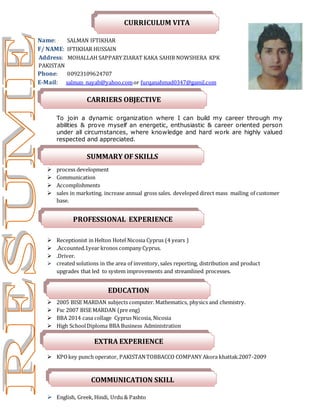 Cv-salman-iftikhar-new | DOCX