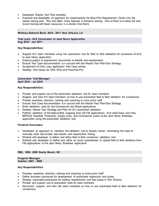 QA Resume 04-11-16 | PDF