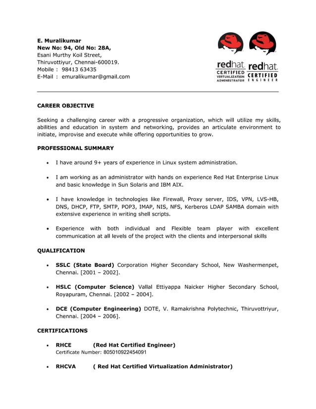 Murali updated Resume | PDF