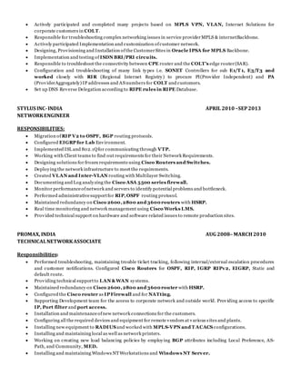 Jithesh_Sr Network Engineer | DOCX | Computer Networking | Computing