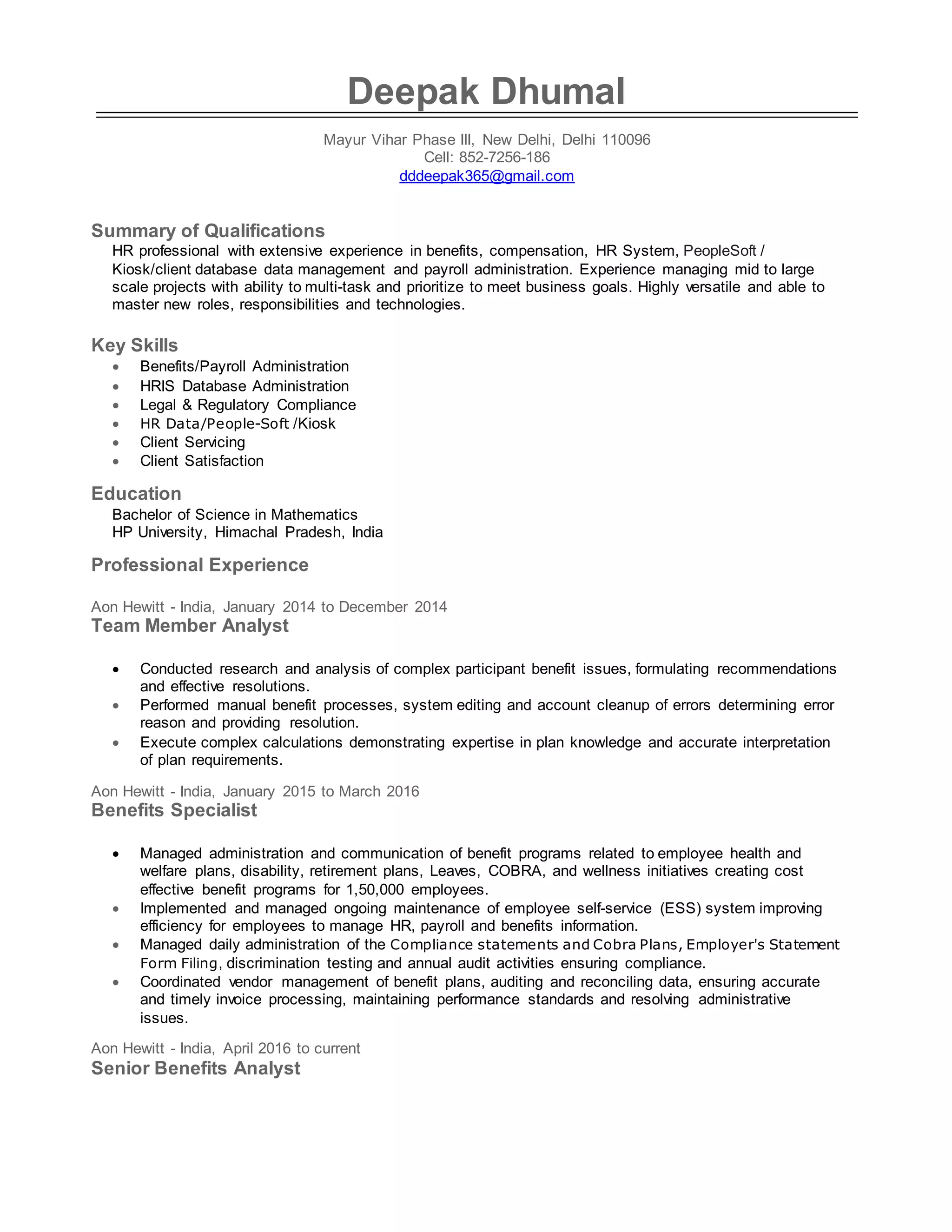 Deepak Dhumal Cv Normal Backend Pdf