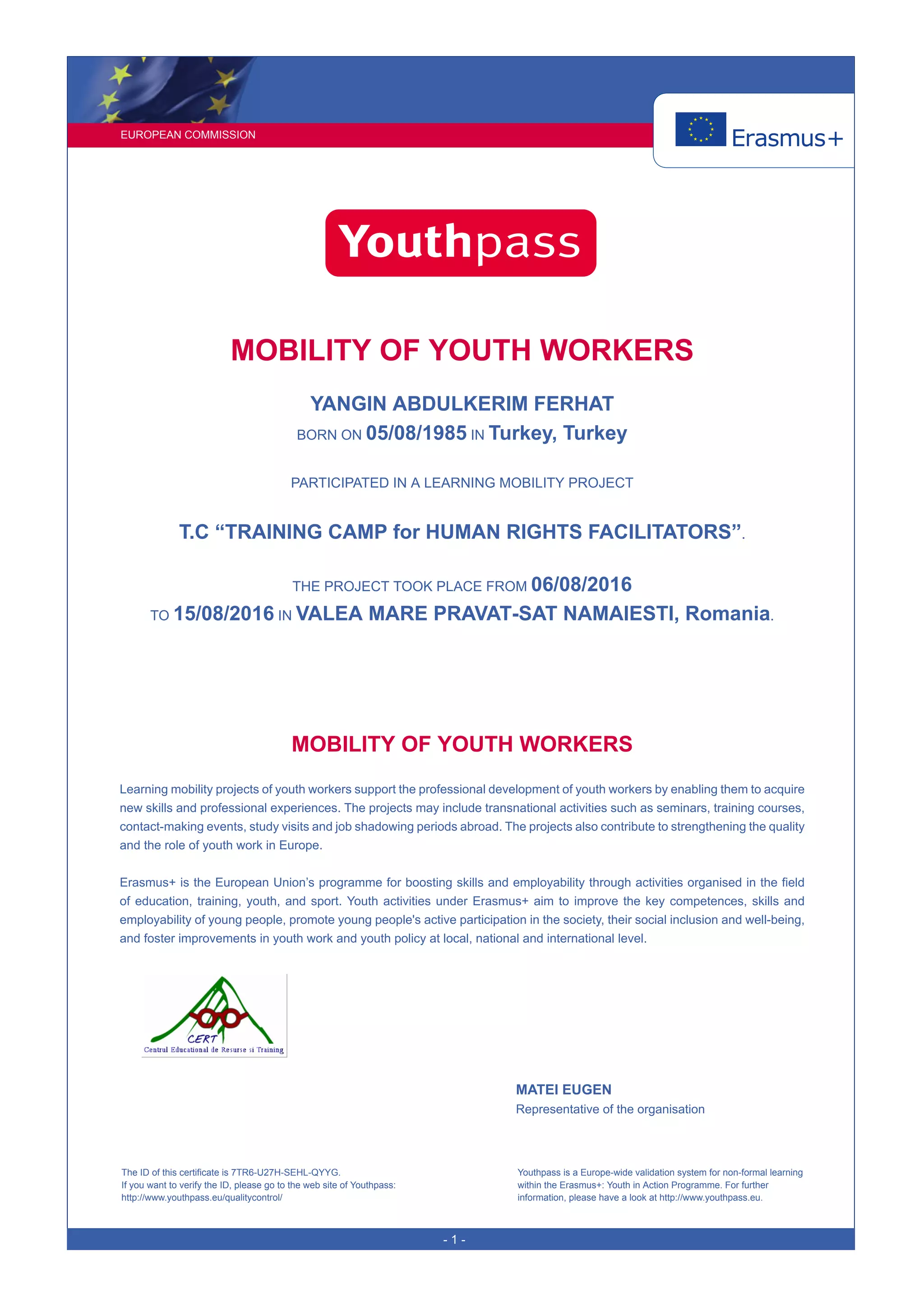 Youthpass HR's | PDF