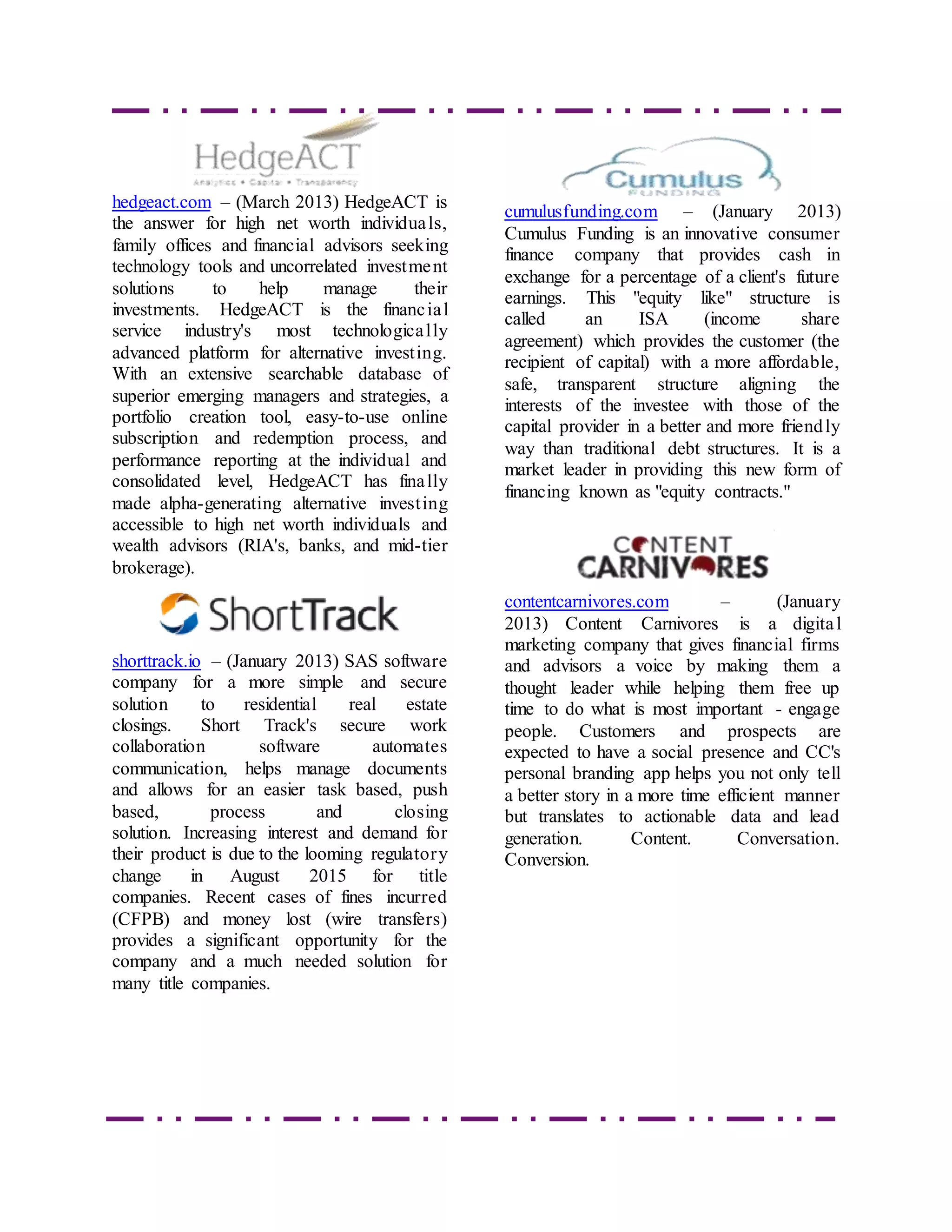 Equity Owner & Business Development | DOCX