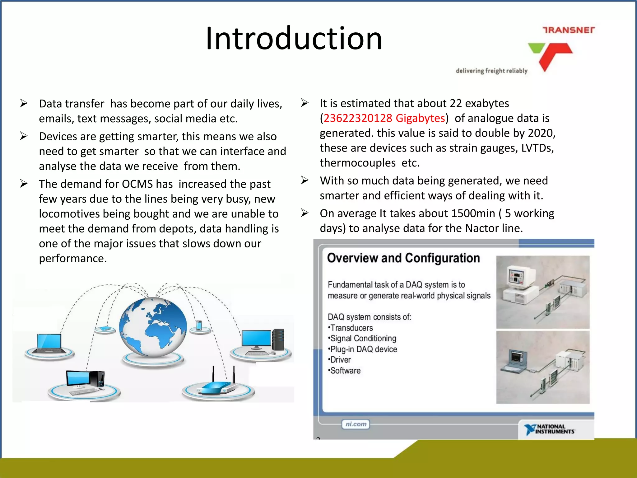 Data management for OCMS and infra-electrical depots | PPT