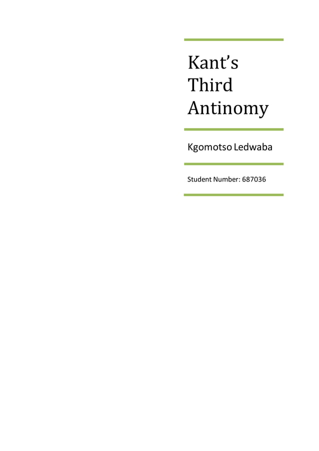 Antinomies | DOCX | Physics | Science