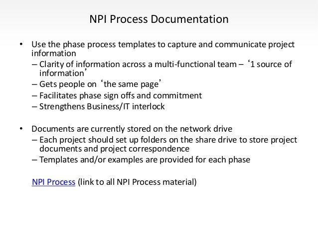 IT NPI Process