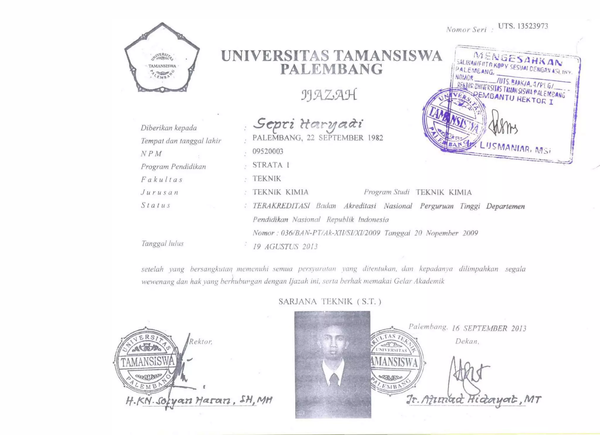 Ijazah S1.compressed | PDF