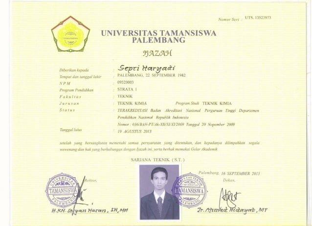 Ijazah S1.compressed | PDF | Education