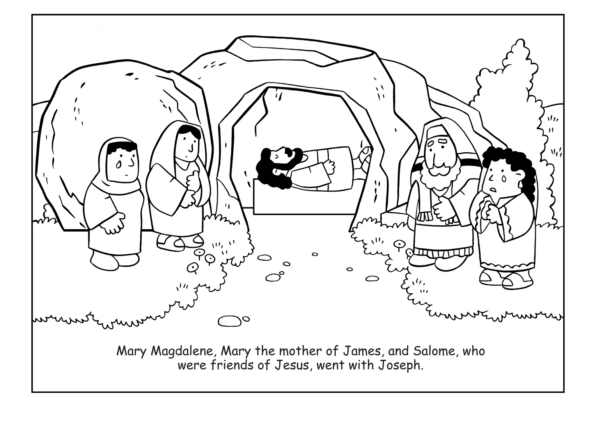 Bible Coloring Pages: The Easter Story: The Burial and Resurrection of ...