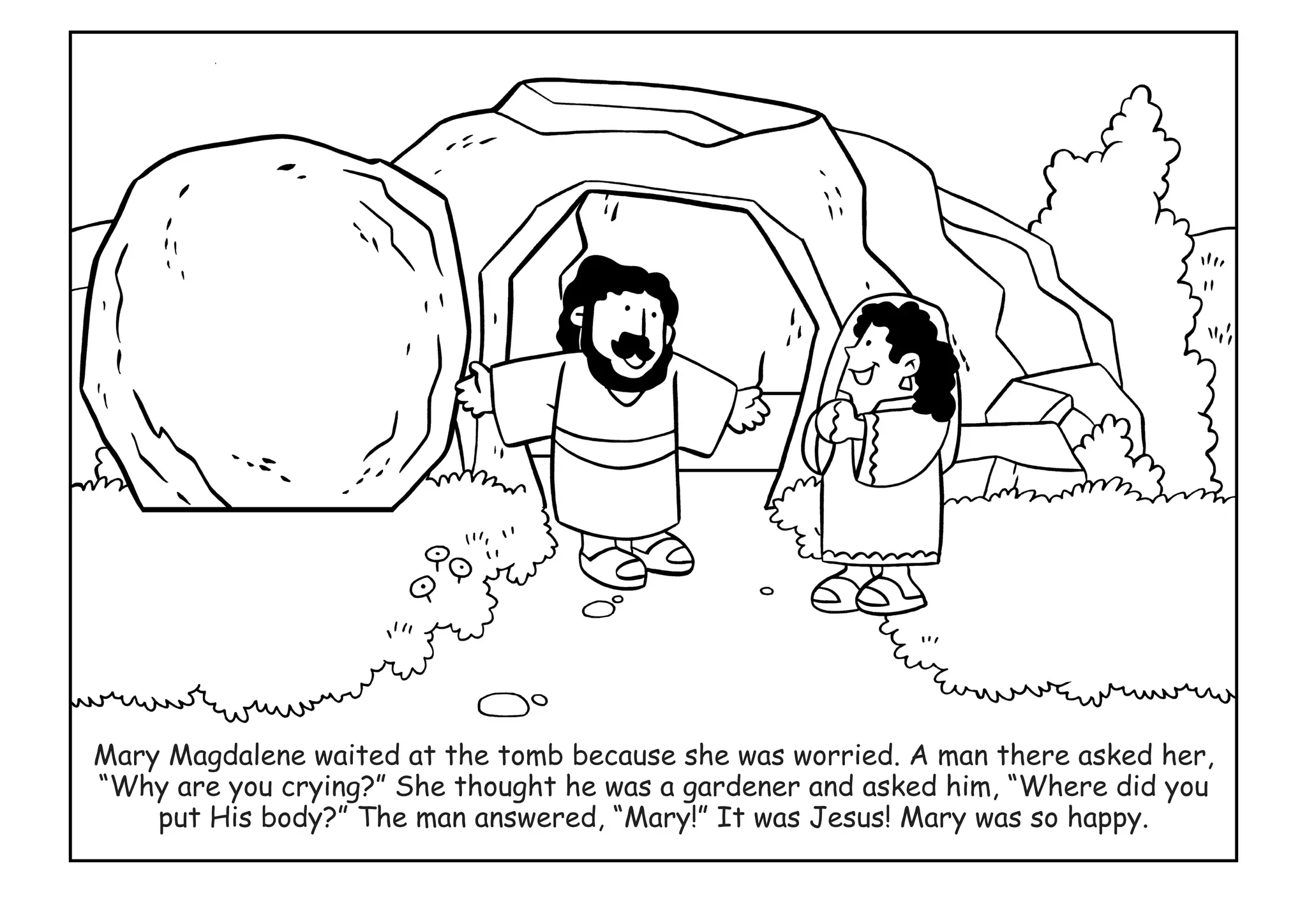 Bible Coloring Pages: The Easter Story: The Burial and Resurrection of ...