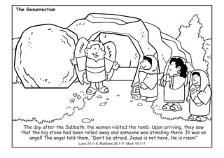 Bible Coloring Pages: The Easter Story: The Burial and Resurrection of ...