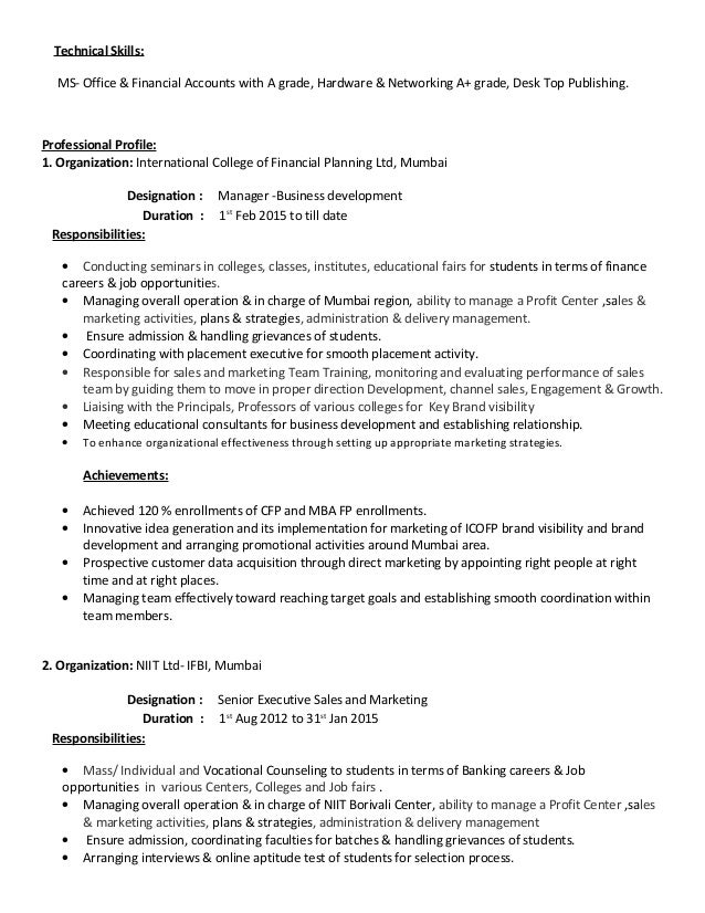 sachin resume
