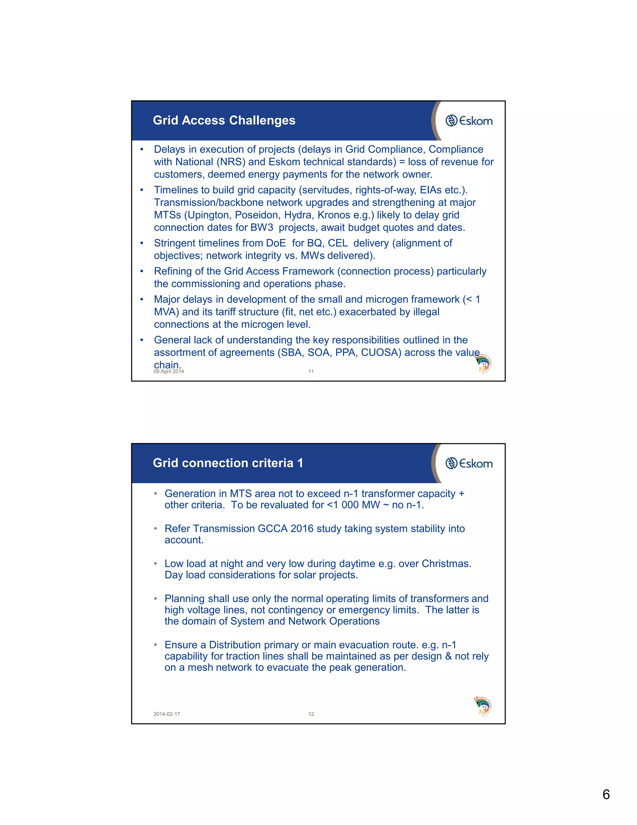 Eskom - Grid Connectivity | PDF
