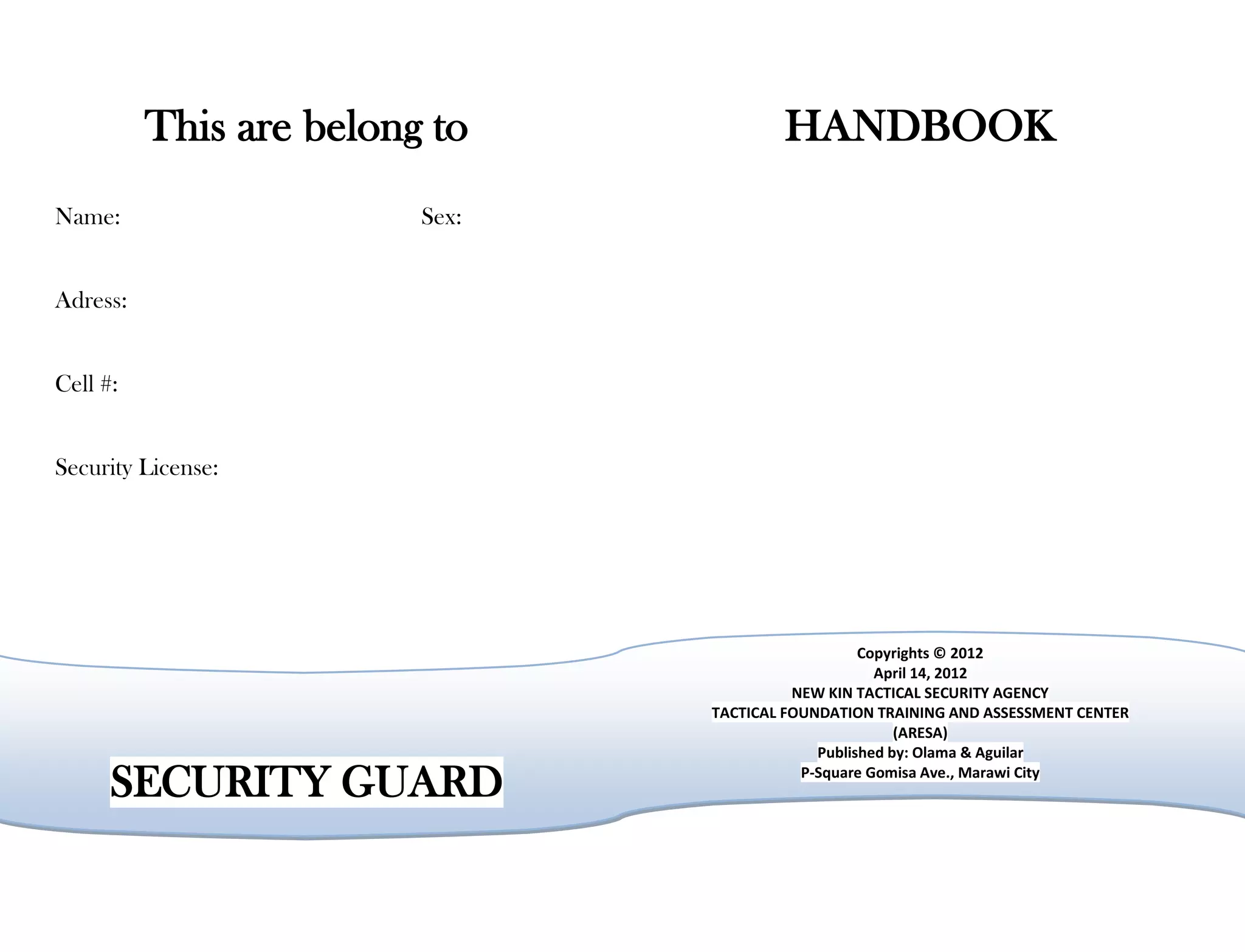 92717342 security-guard-handbook | PDF