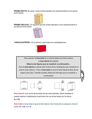 Medición - 3D Poliedros Área Total | PDF