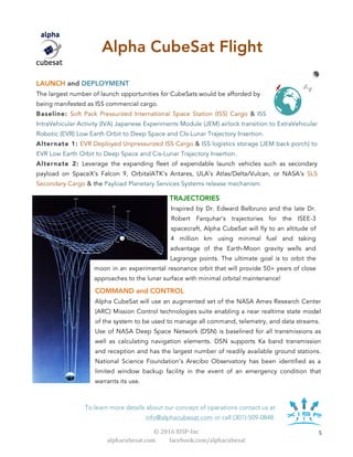 AlphaCubeSat_Brochure_2-16-16 | PDF | Space and Astronomy | Science