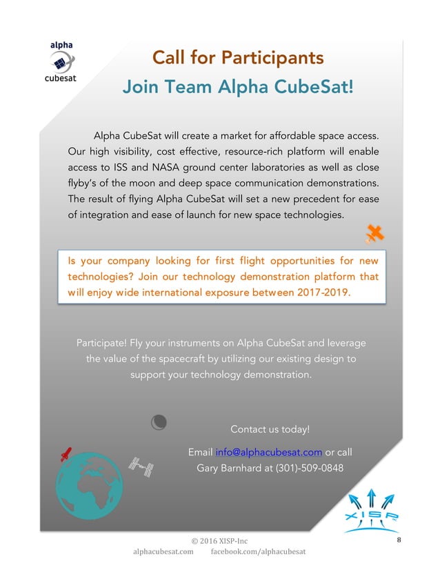 AlphaCubeSat_Brochure_2-16-16 | PDF