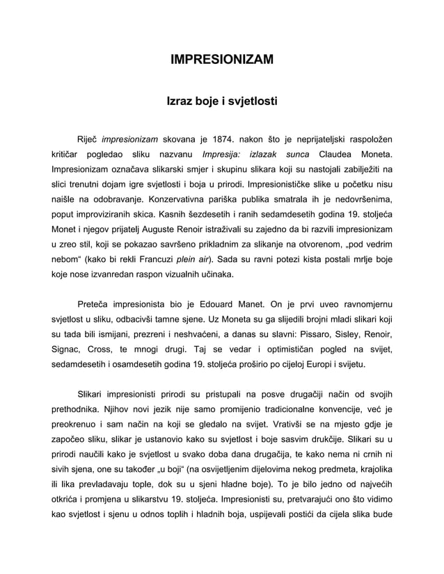 impresionizam | PDF