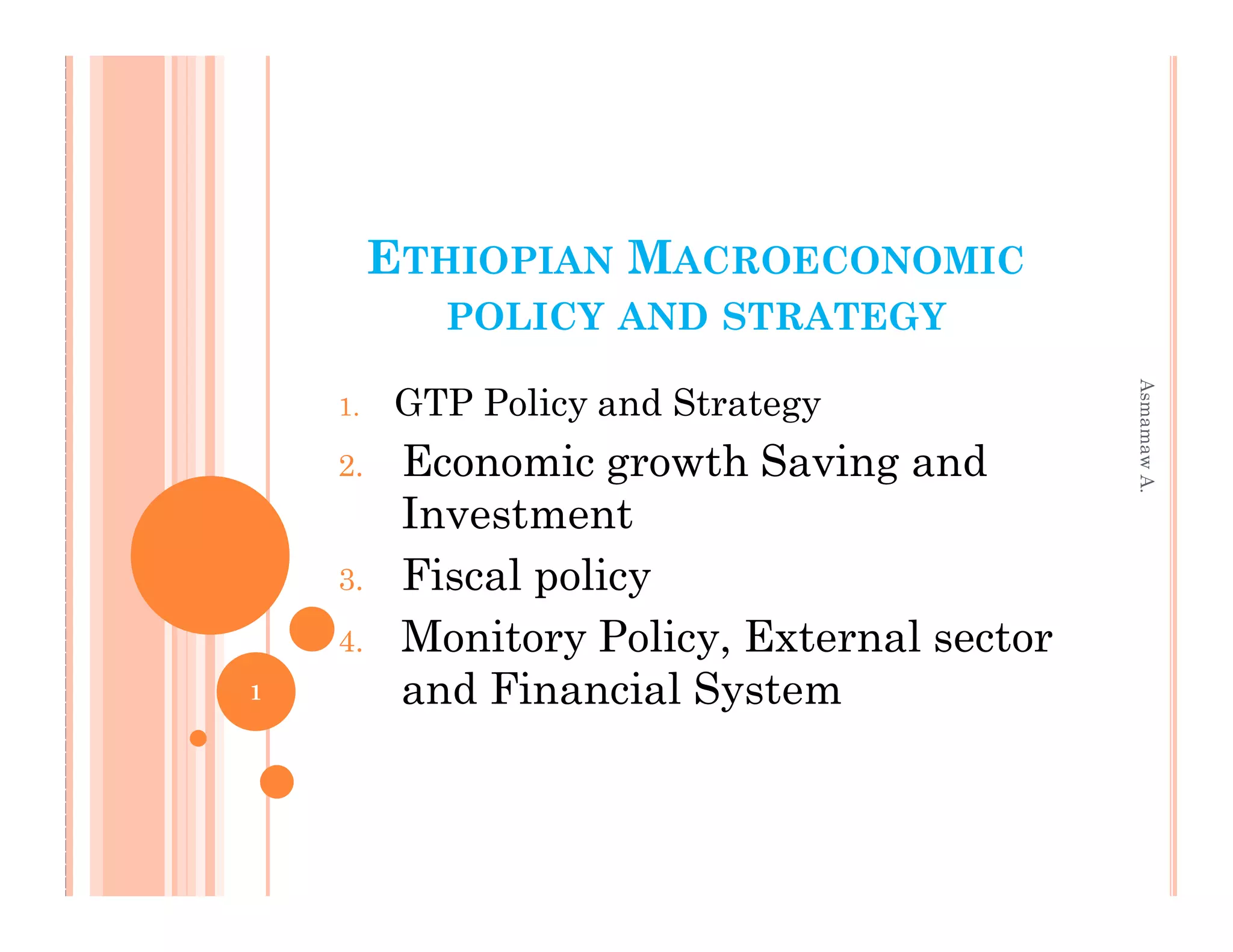 Ethiopian GTP- Macroeconomic policy and strategy review | PDF
