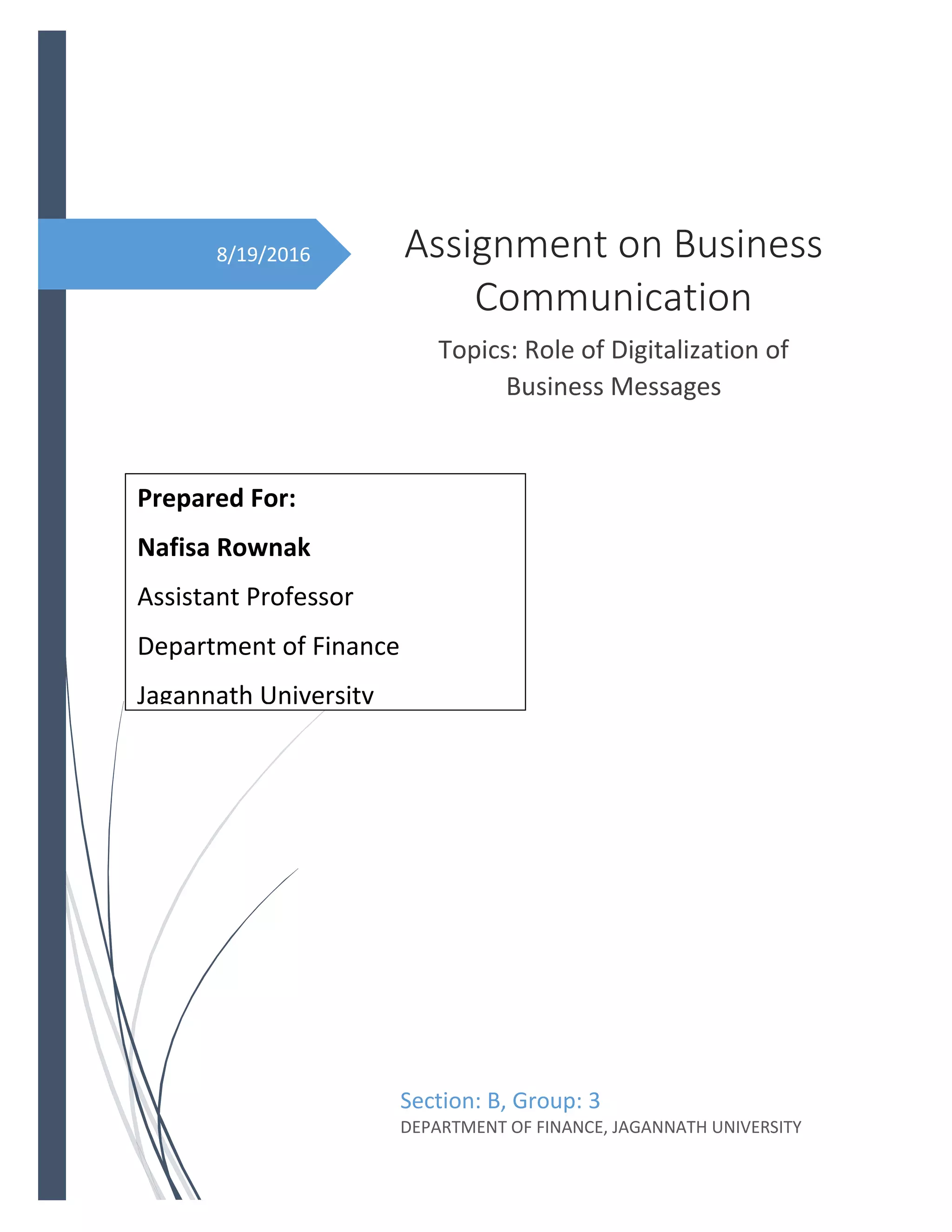 Business Communication Report | PDF