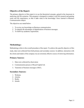 Business Communication Report | PDF