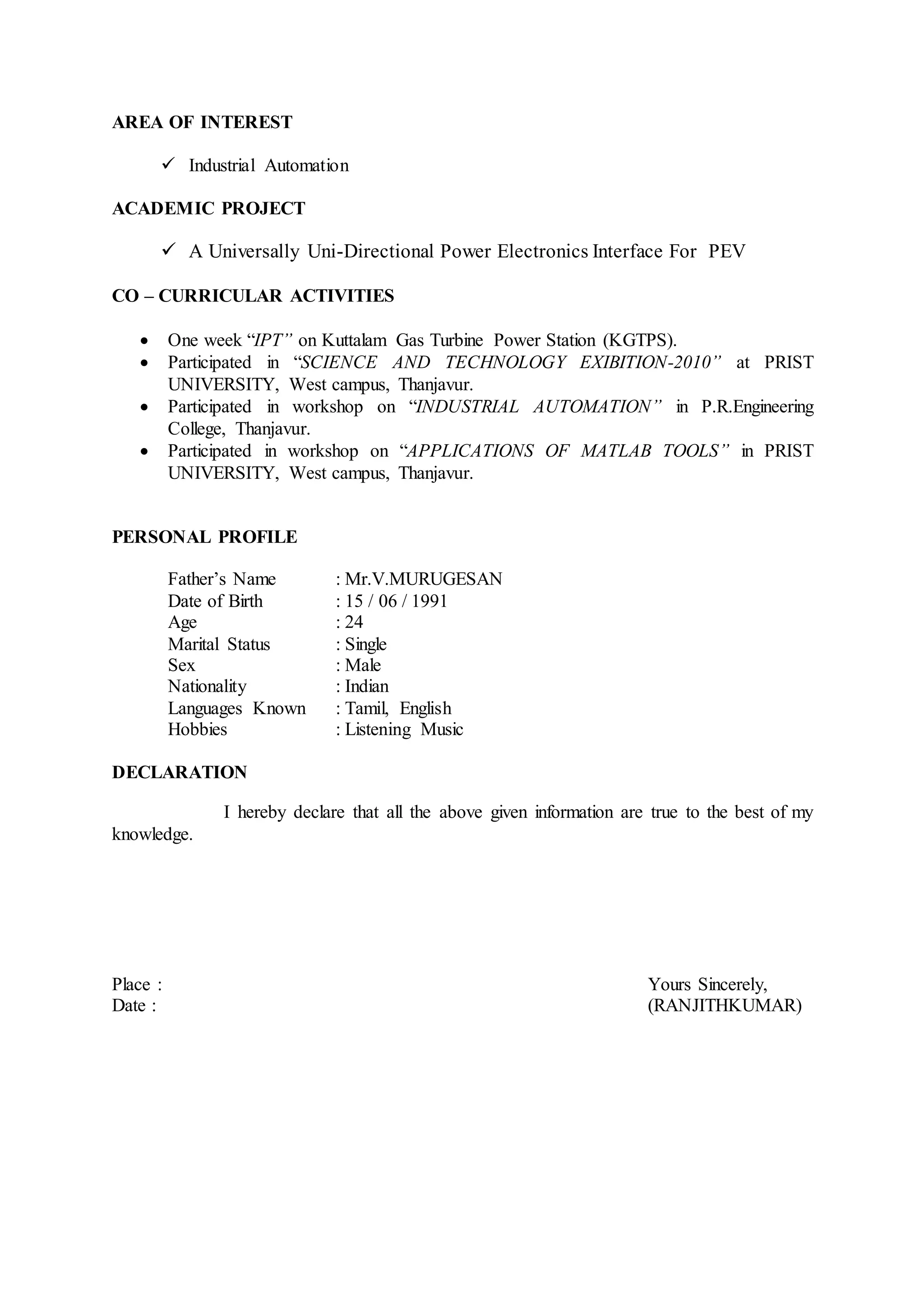ranjith electrical (1) | DOCX
