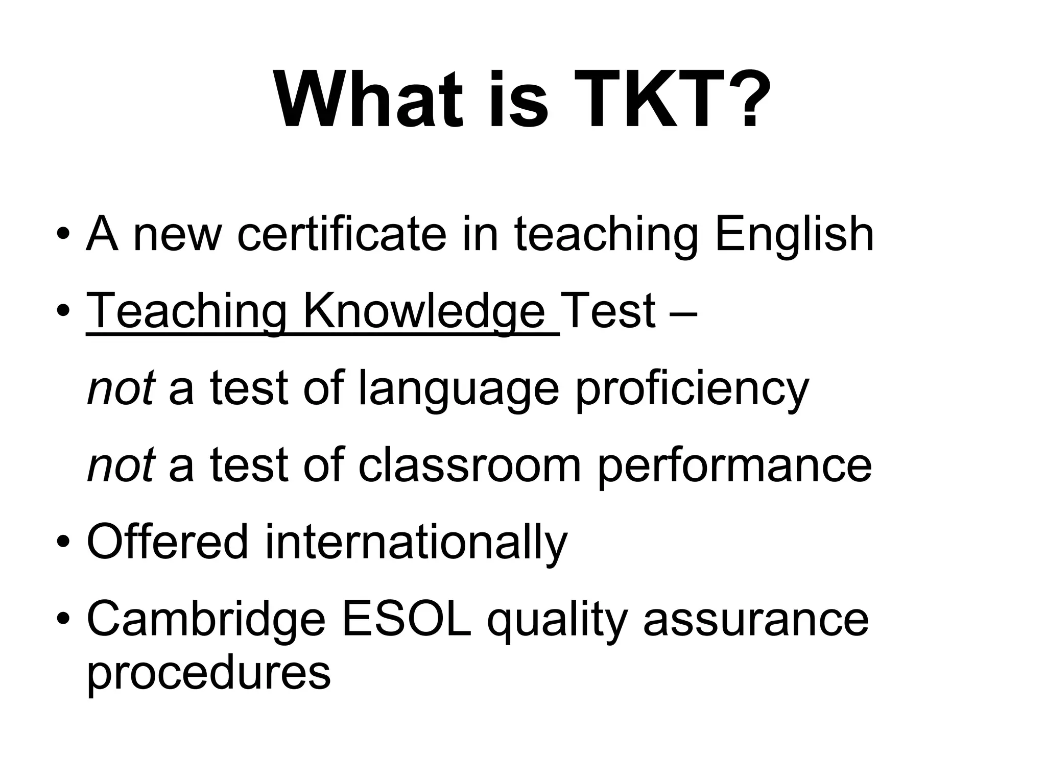 tkt-power-point-presentation | PPT