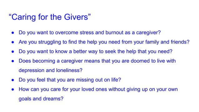 9/28/2021 Caregiving Roundtable : Caring for the Givers (AUA Live ...