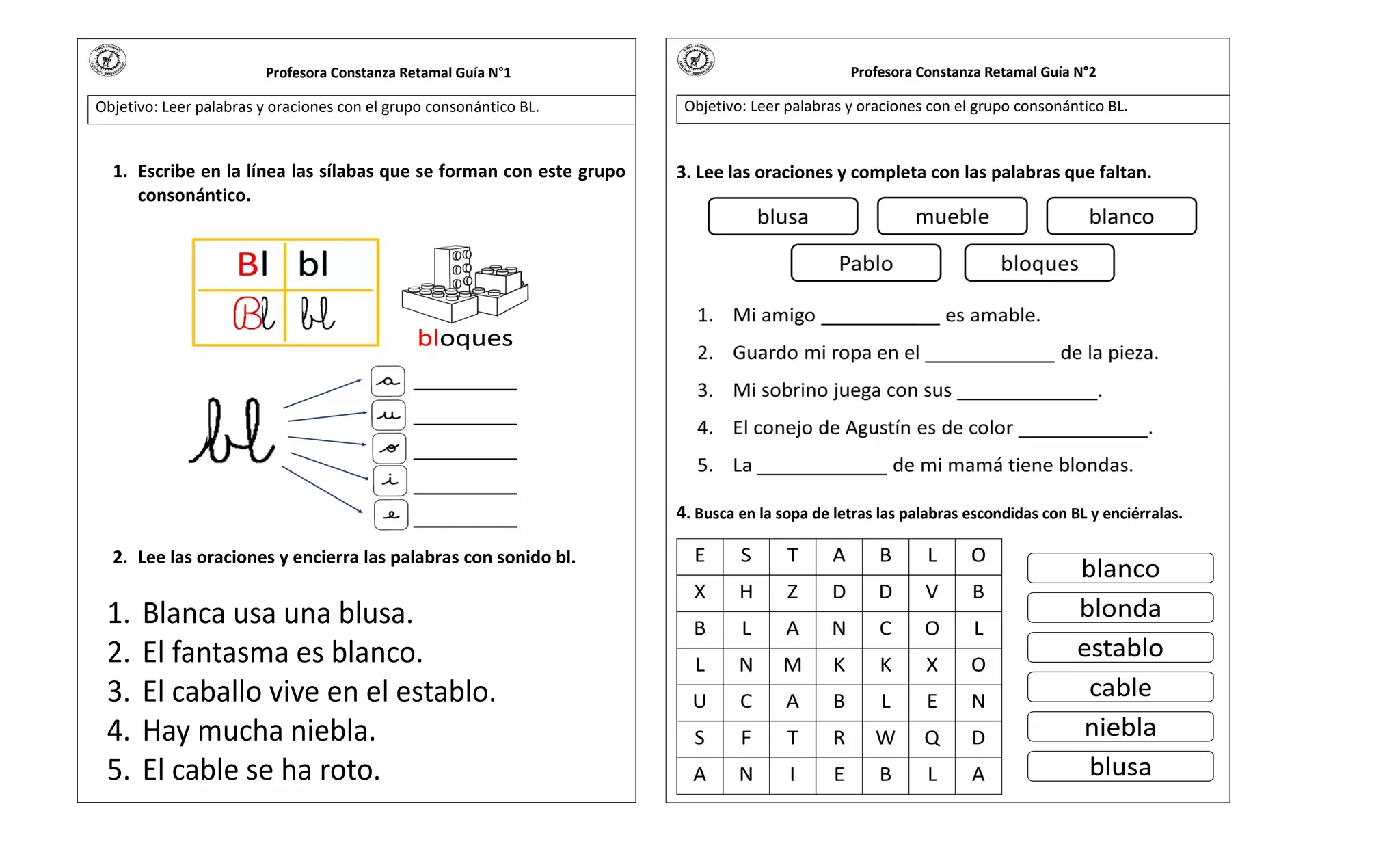 GRUPO CONSONANTICO BL | PDF