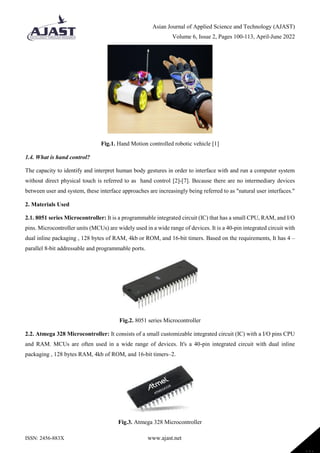 Robotic Vehicle with Hand Motion Control Using a RF Module | PDF
