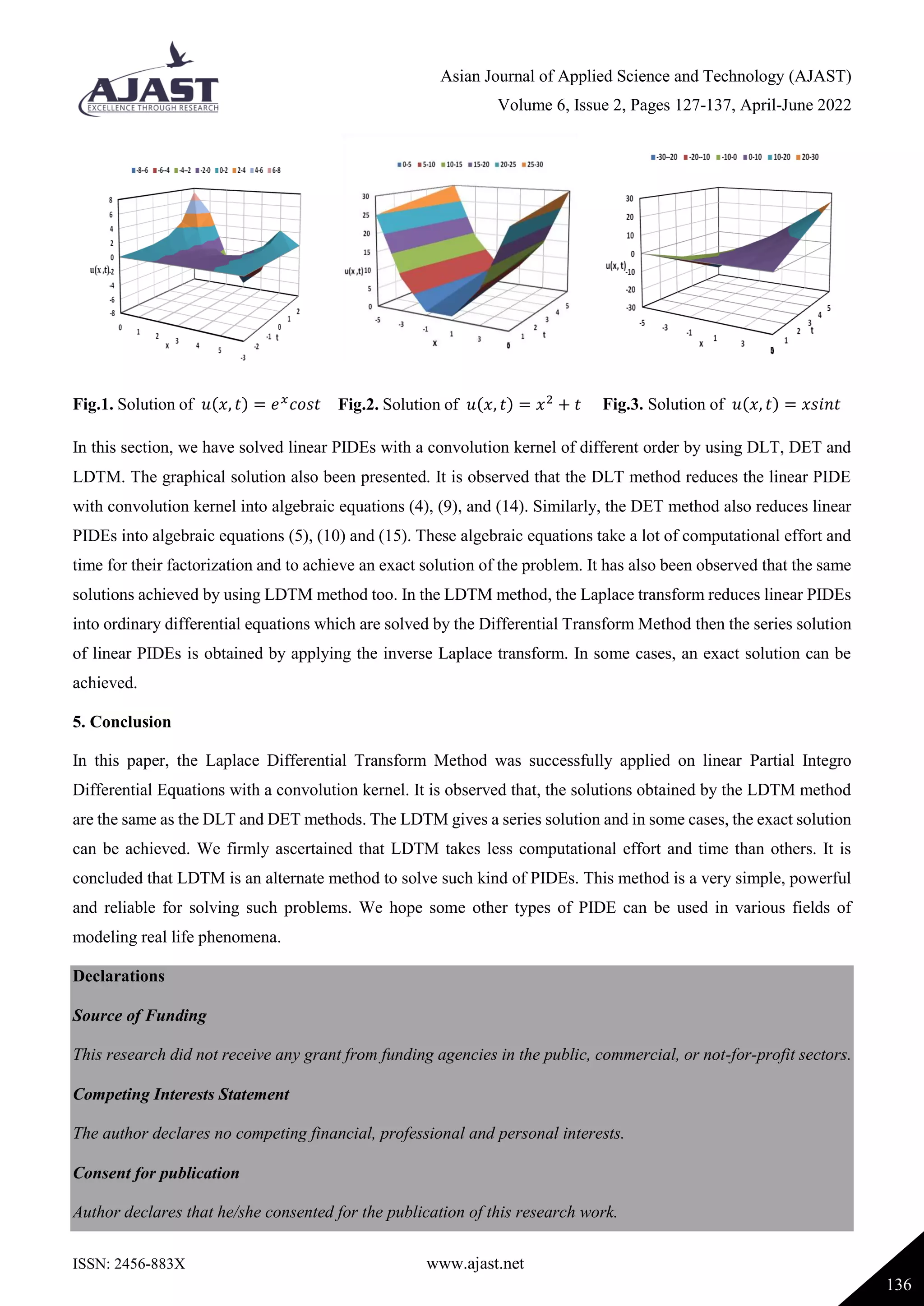 Analytical Solution of Partial Integro Differential Equations Using ...