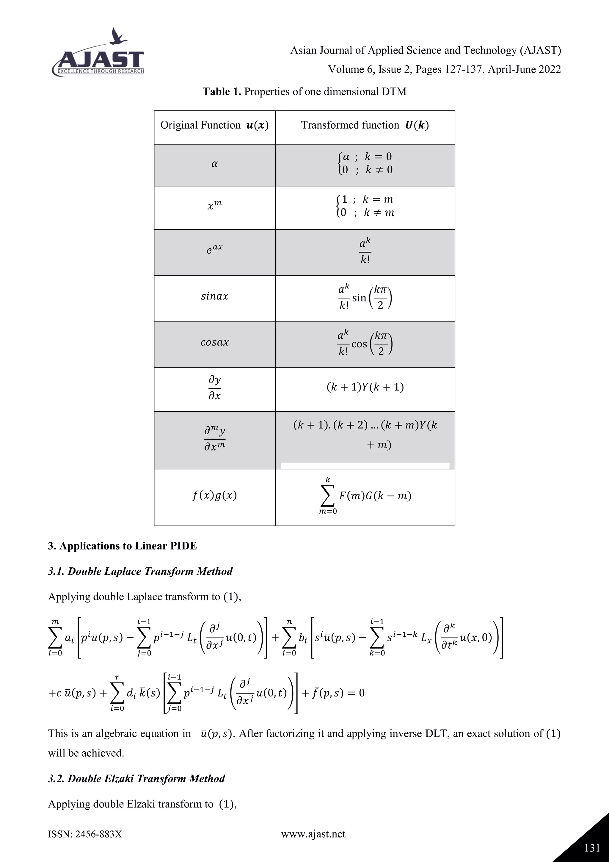 Analytical Solution of Partial Integro Differential Equations Using Laplace Differential ...
